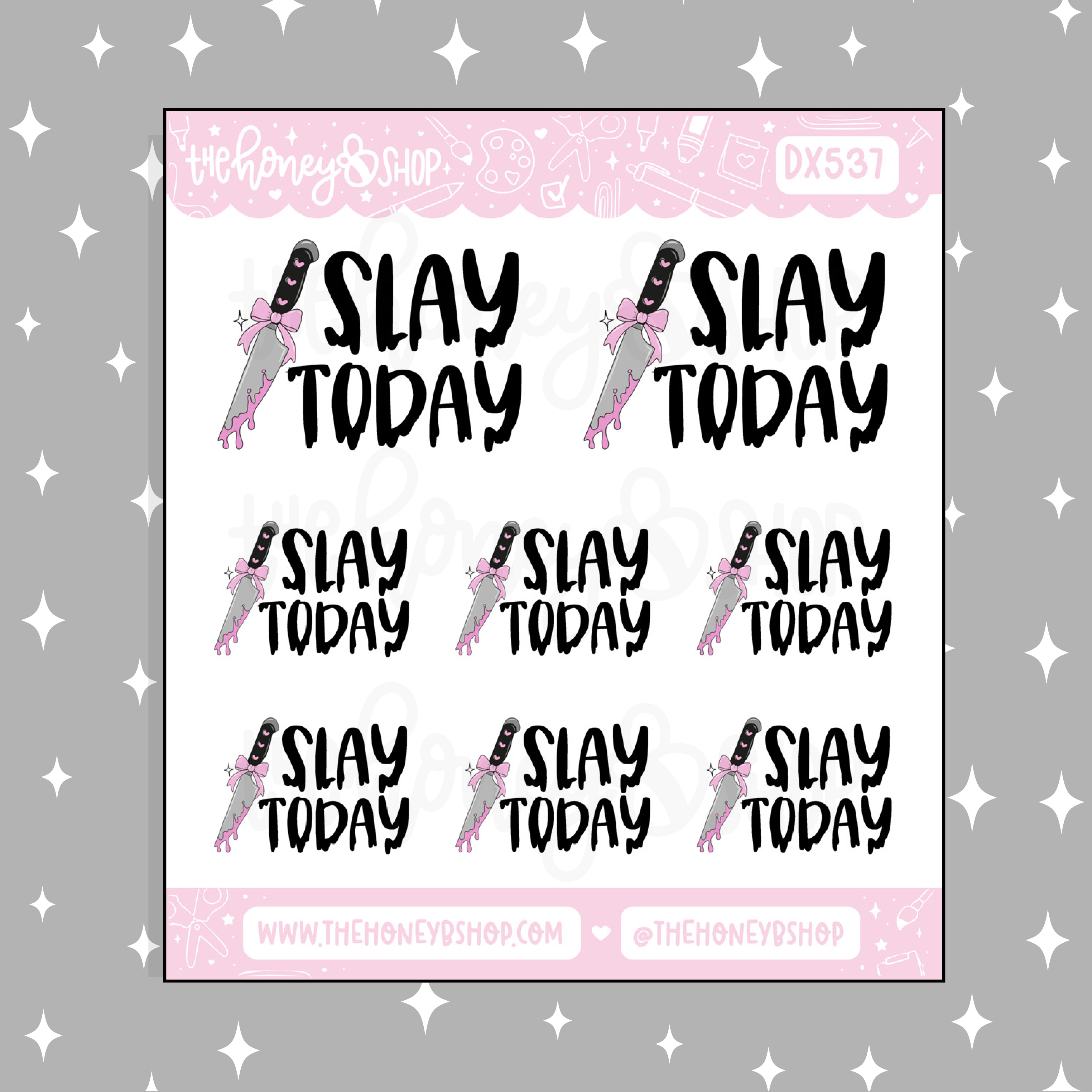Slay Today Doodle Sticker – TheHoneyBShop
