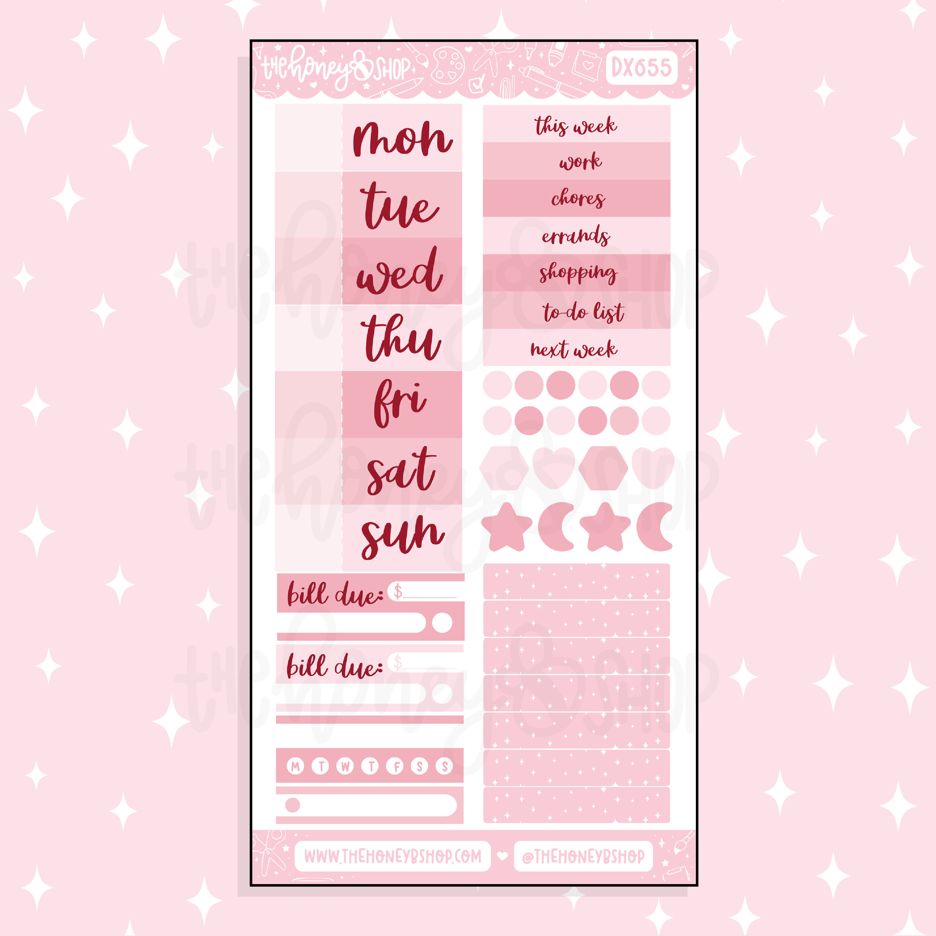 Lovely Functional + Date Headers Doodle Sticker | January Patreon ...