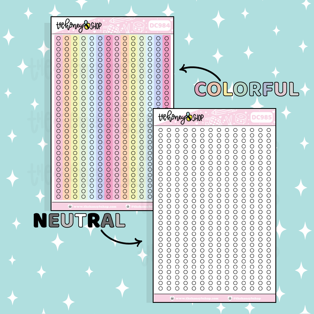 Circle Checklist Strip Sticker | Choose Your Color Option! – TheHoneyBShop