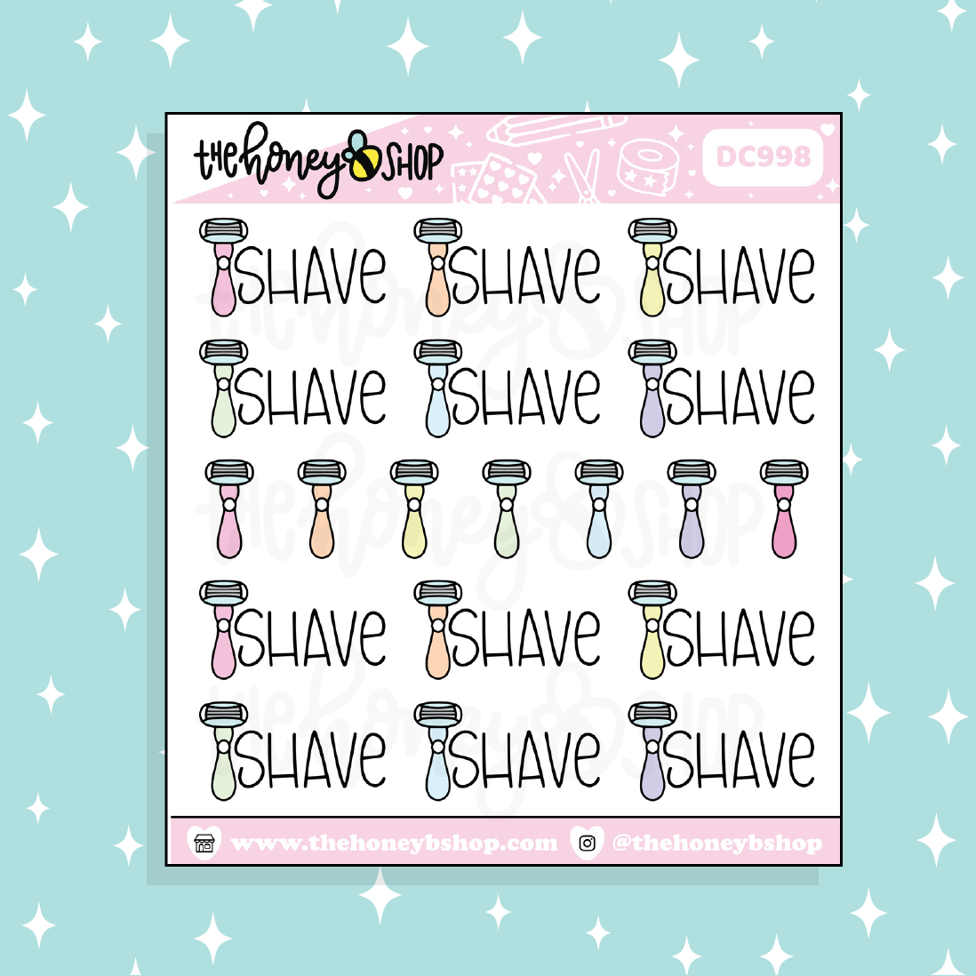 Shave Doodle Sticker – TheHoneyBShop
