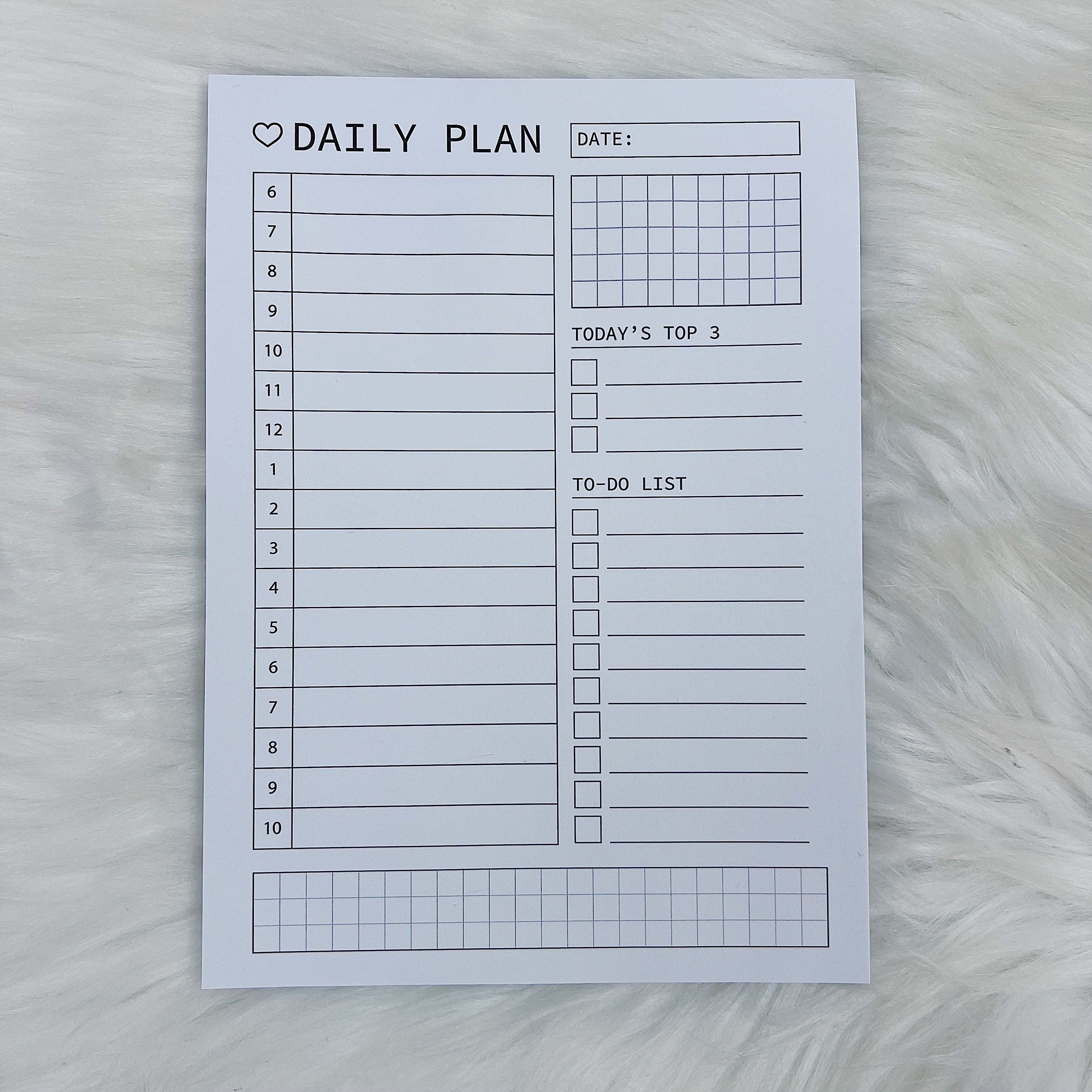 Daily Plans Sticky Notepad | B6 Size (5x7) – TheHoneyBShop