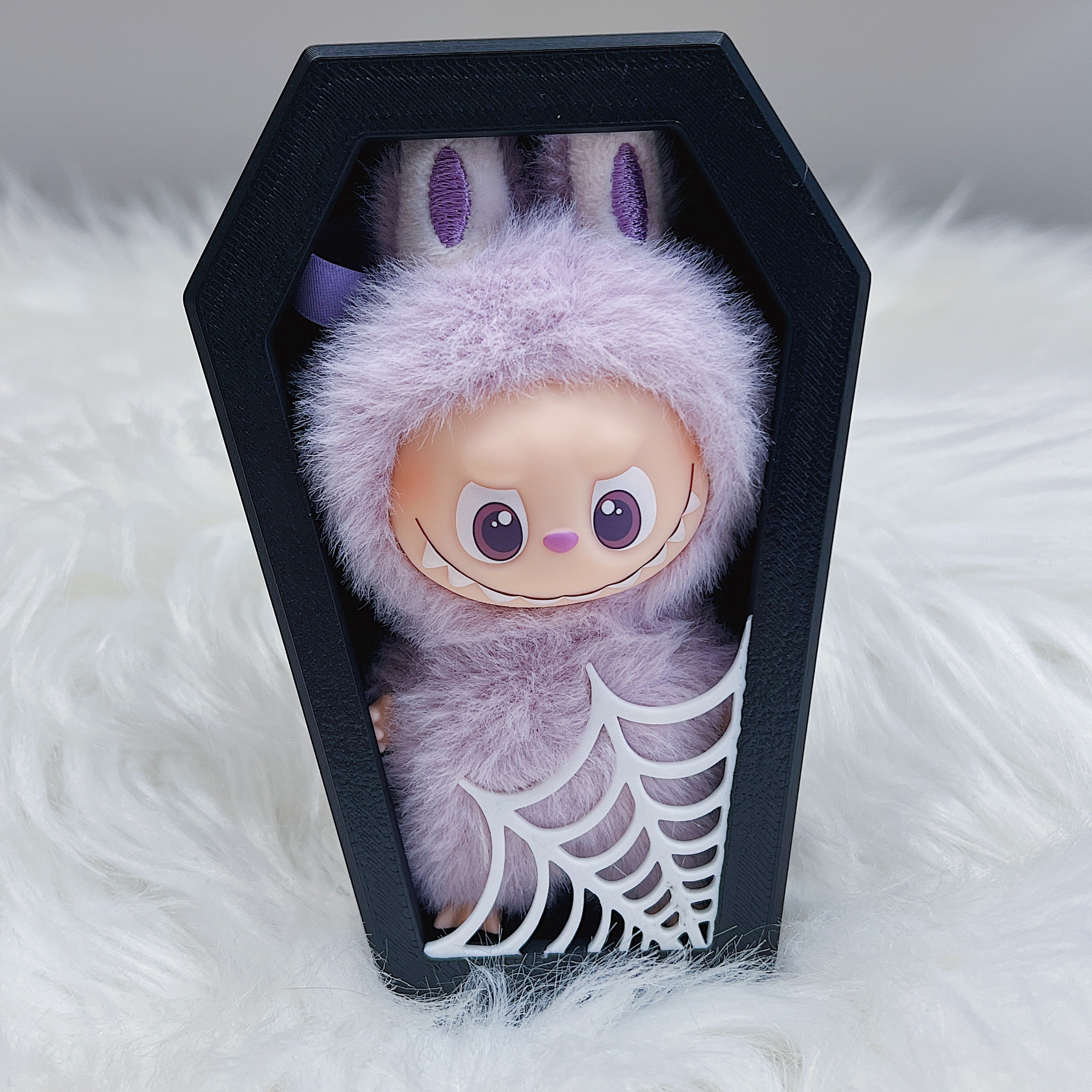 MINI Display Coffin for MINI Labubu + Figurines | Includes Keychain Ho ...