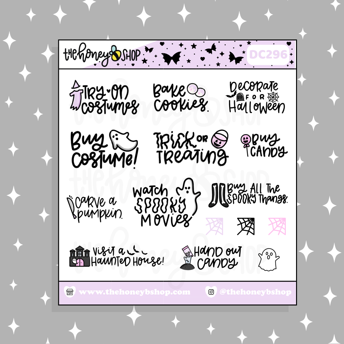 Pastel Halloween Bucket List Doodle Sticker – TheHoneyBShop