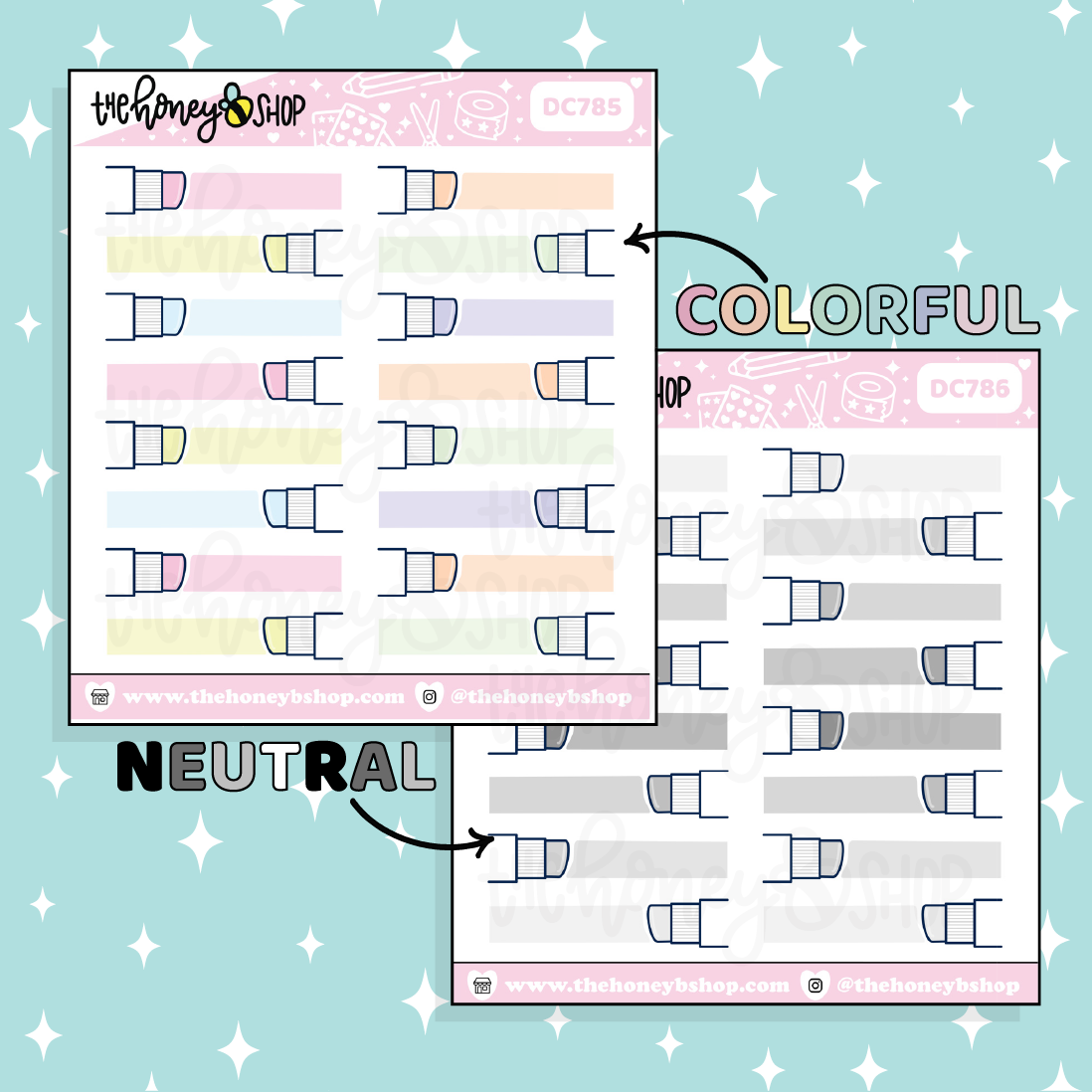 Highlights Doodle Sticker | Choose Your Color Option! – TheHoneyBShop