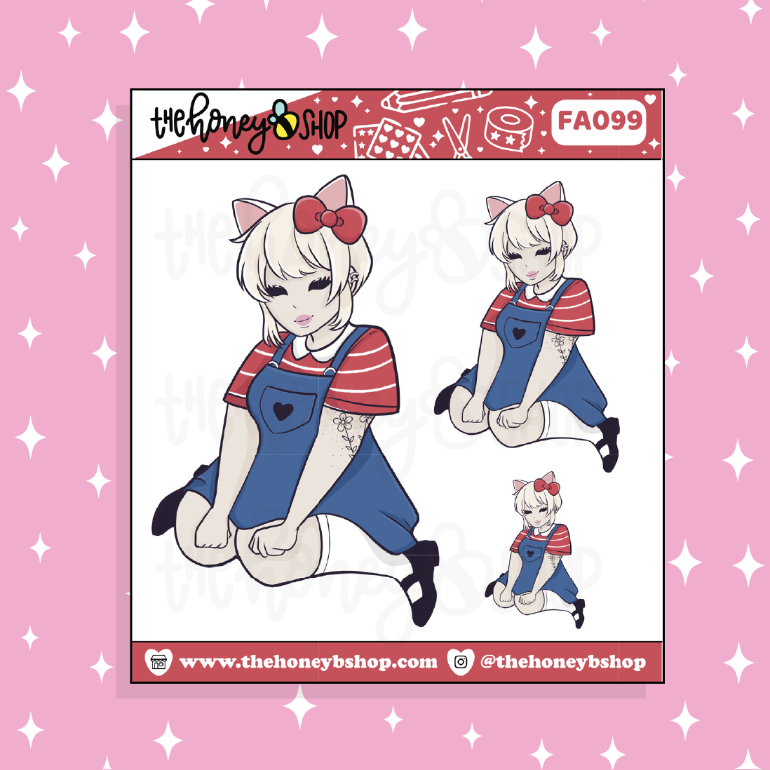 Hello Kitty Babe Doodle Sticker | Choose your Skin Tone! – TheHoneyBShop