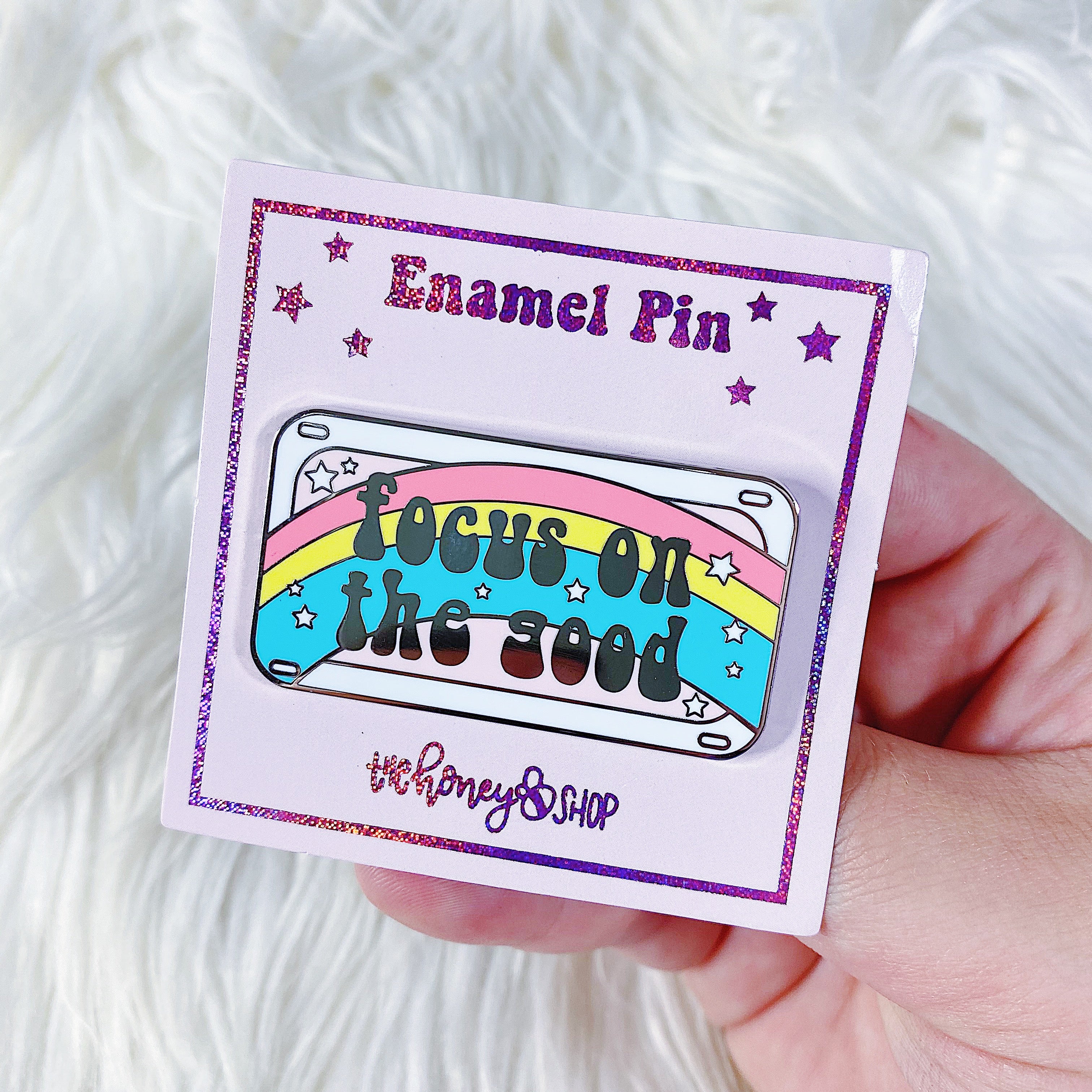 Focus on the Good Enamel Pin – TheHoneyBShop